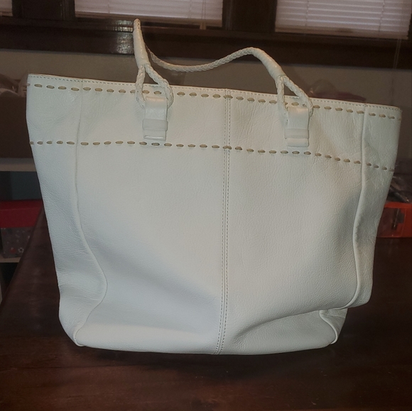 Sigrid Olsen | Bags | Sigrid Olsen White Leather Tote Just In Time For ...